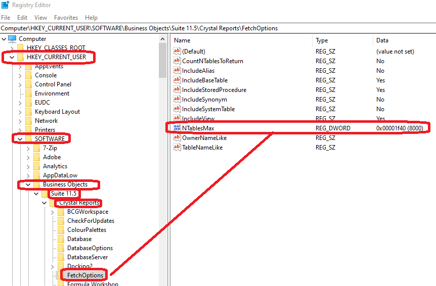 Crystal Reports Doesn’t Display All Objects in the Database